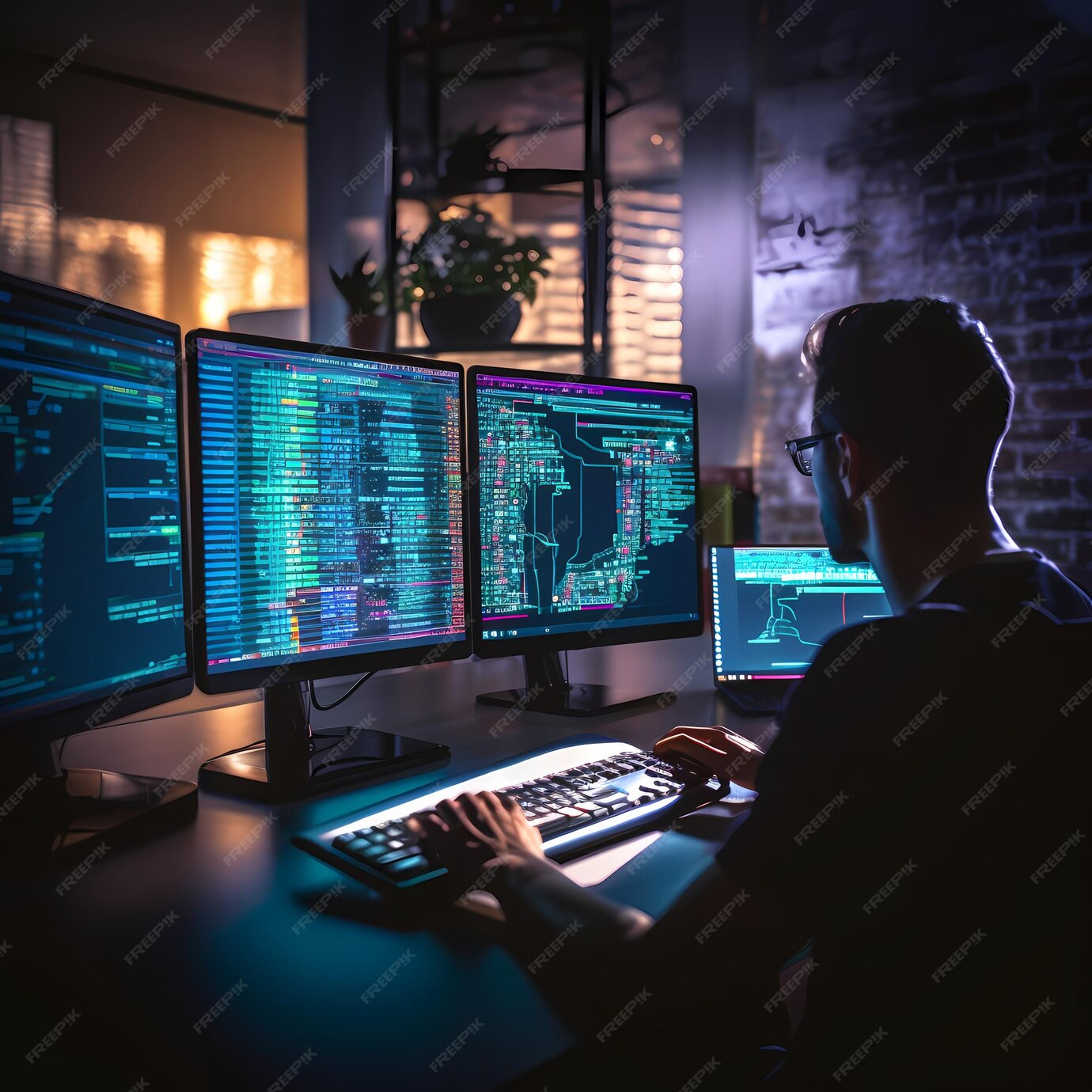 Premium Photo | Developing programming and coding technologies Website design Programmer