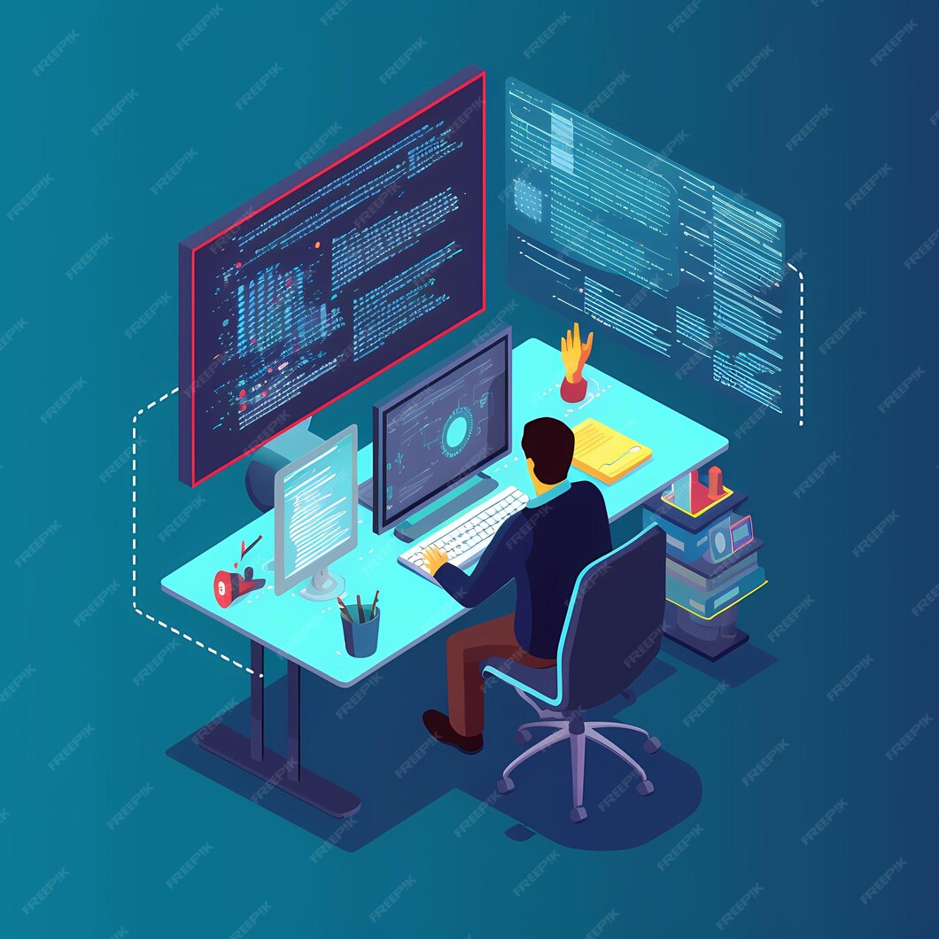 Developing programming and coding technologies Website design Programmer | Premium AI-generated ...