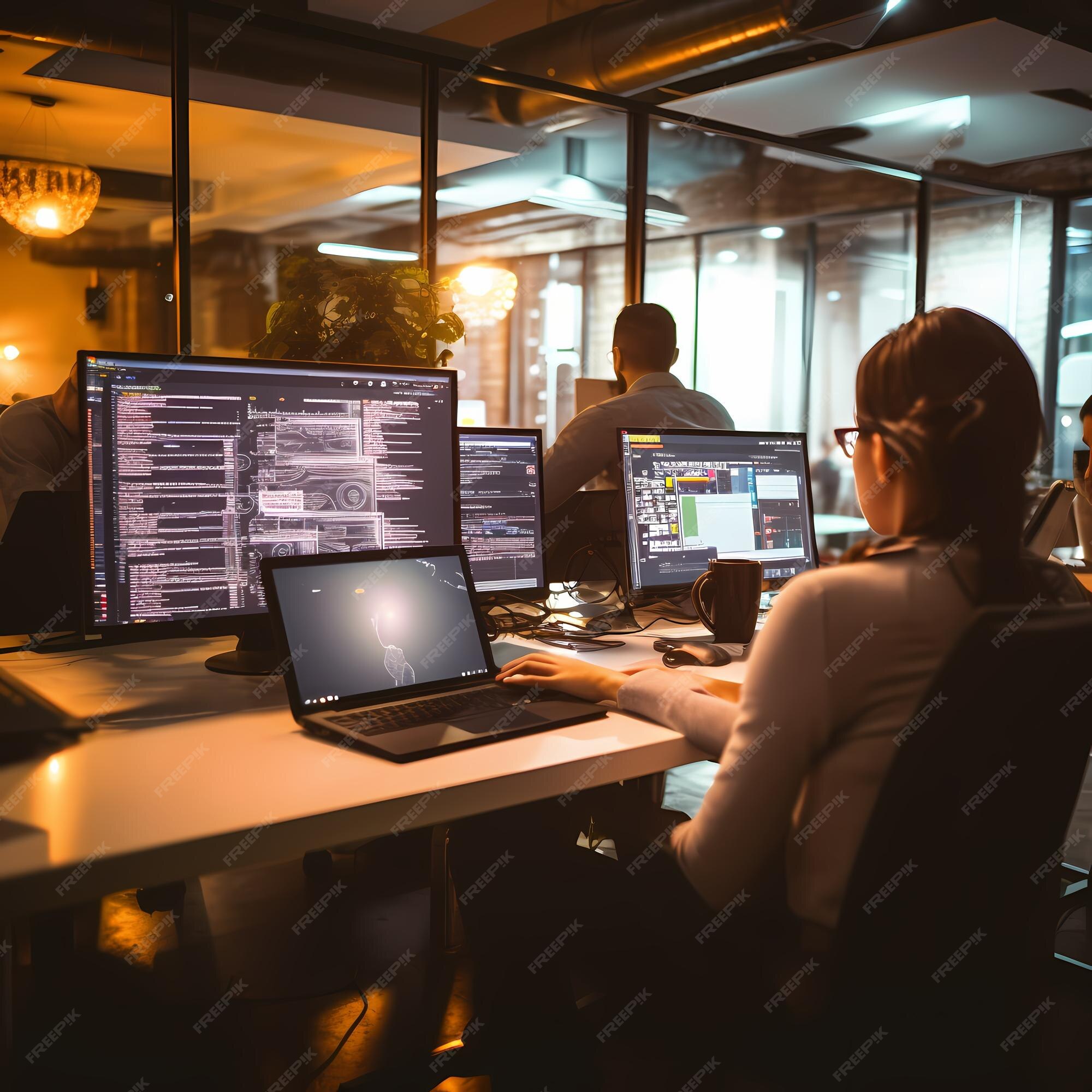 Premium Photo | Developing programming and coding technologies Website design Programmer