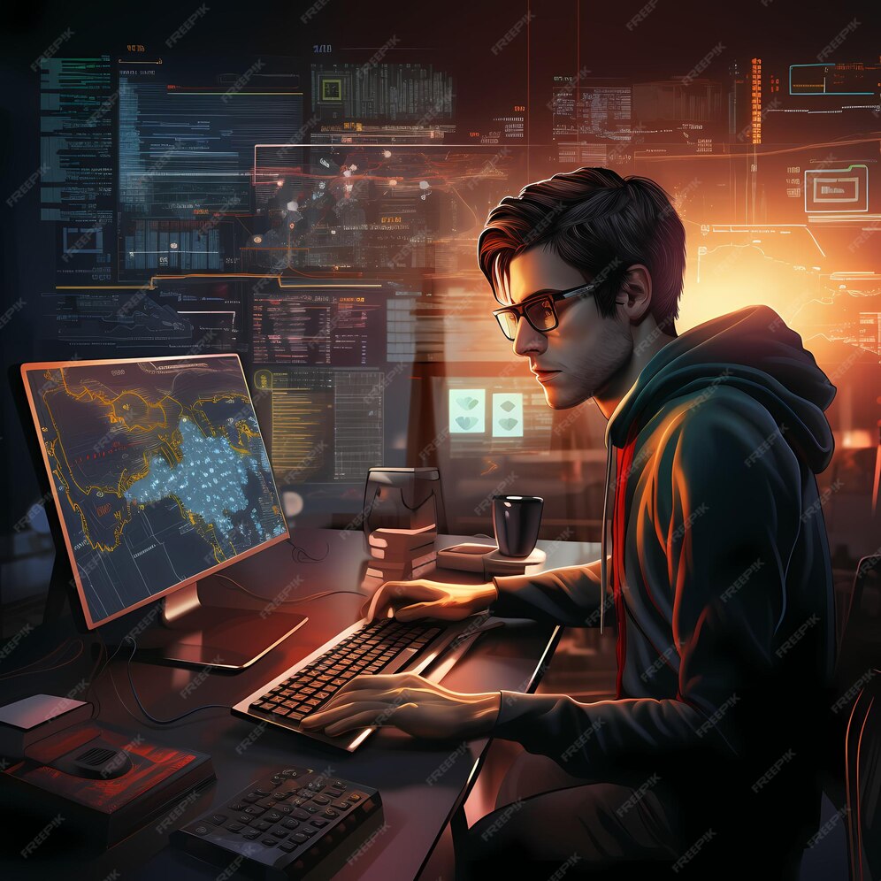 Developing programming and coding technologies Website design Programmer | Premium AI-generated ...