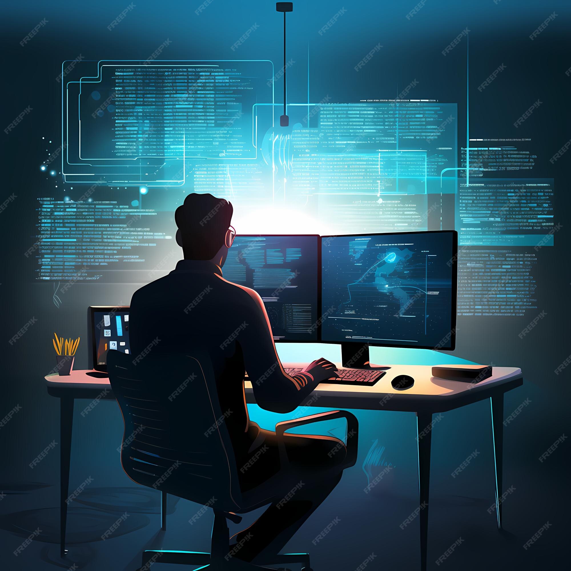 Premium Photo | Developing programming and coding technologies Website design Programmer