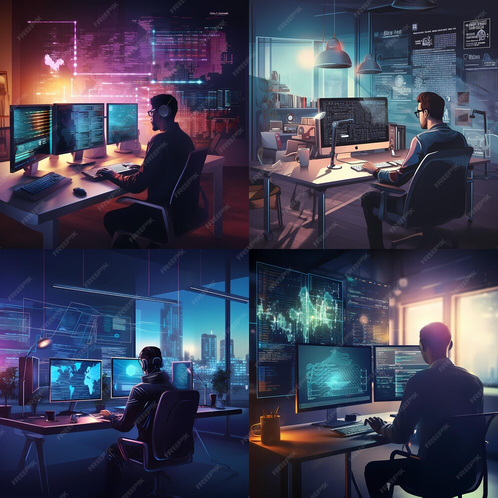 Developing programming and coding technologies Website design Programmer | Premium AI-generated ...