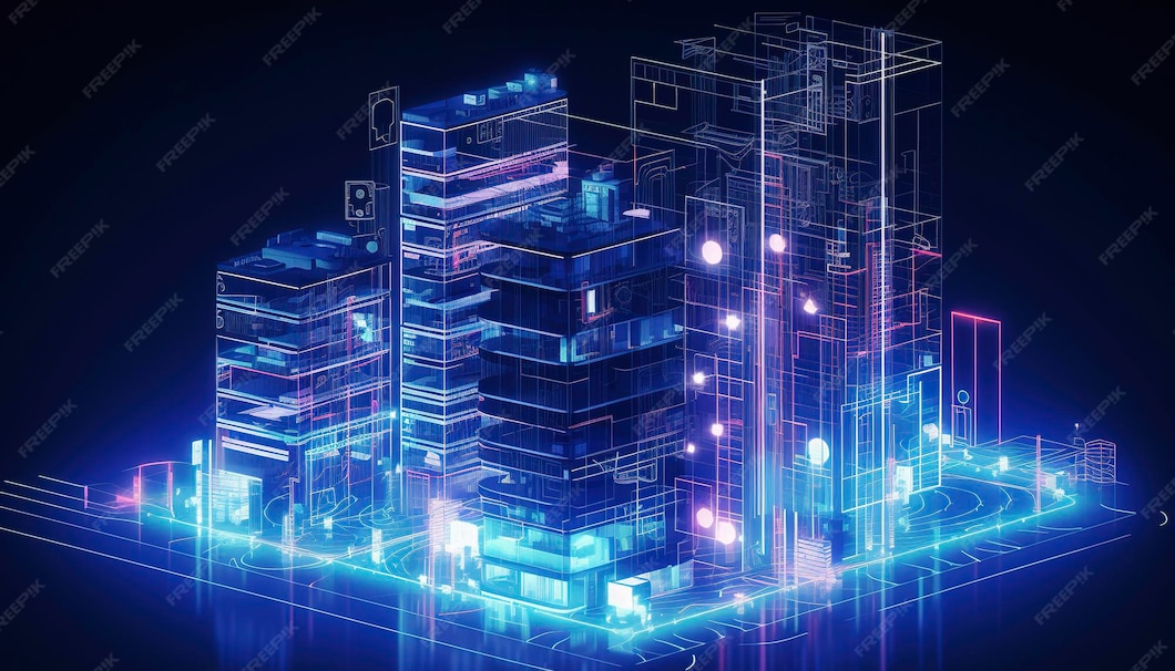 Premium Photo | Development architecture computer systems of a smart building Design modern ...