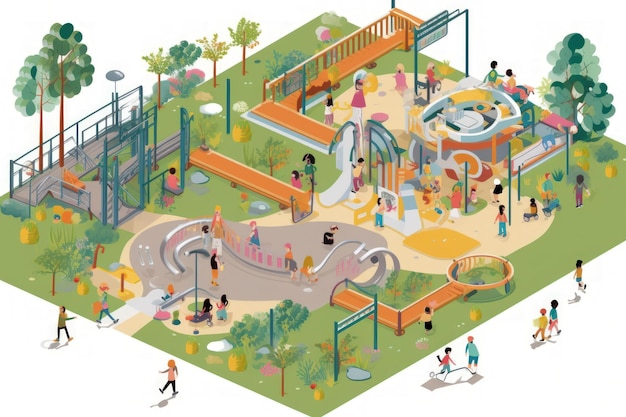 Premium AI Image | Development of Inclusive Playgrounds Generative AI Premium AI Image | Development of Inclusive Playgrounds Generative AI