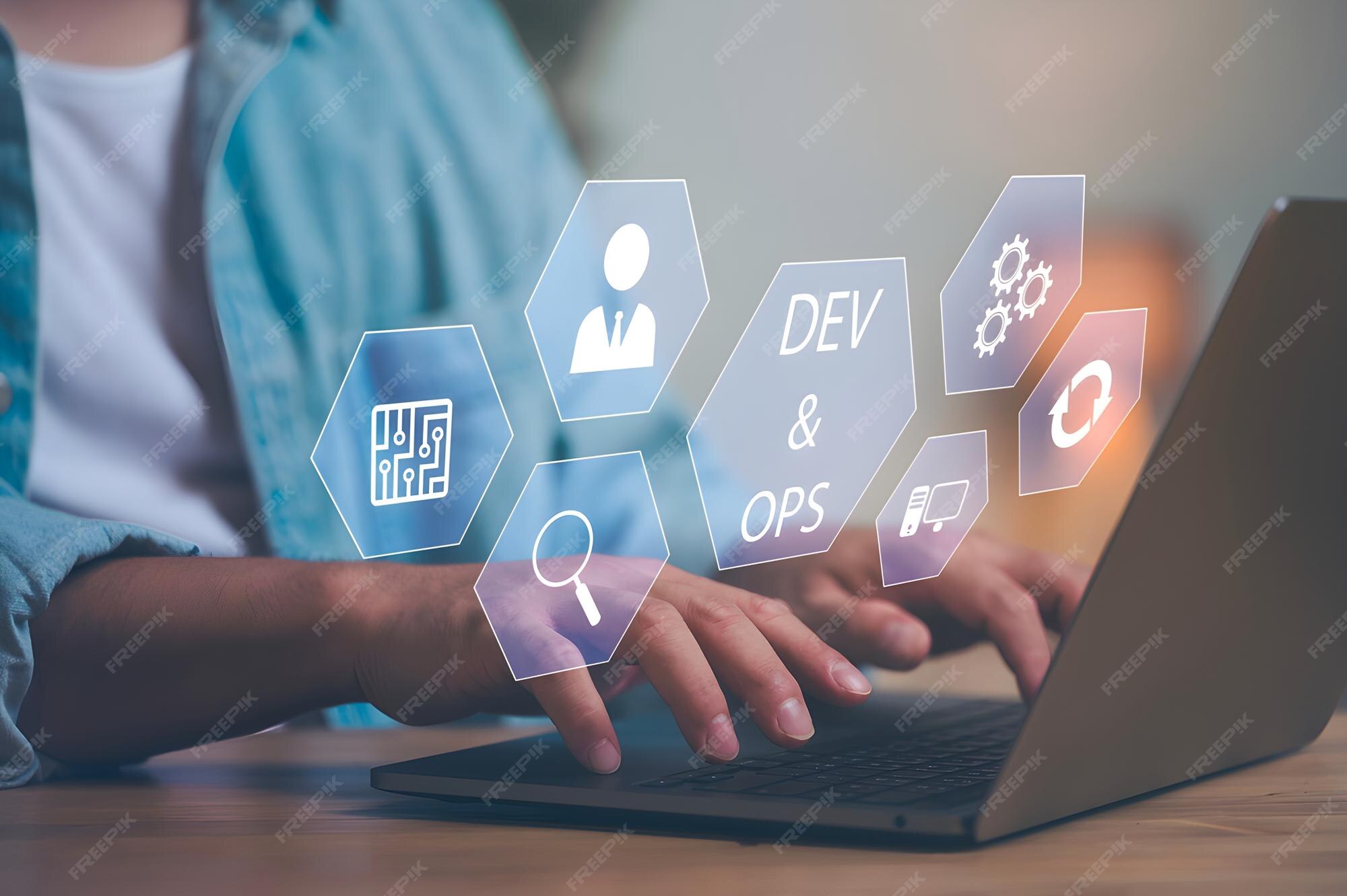 Premium Photo | Devops concept software development it operations agile programming concept with ...