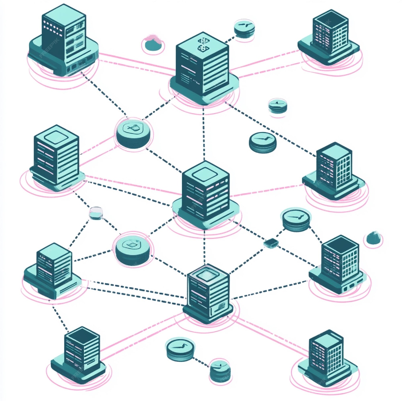 A Diagram Of A Distributed Computing Network With Tasks Being Processed Across Multiple Nodes