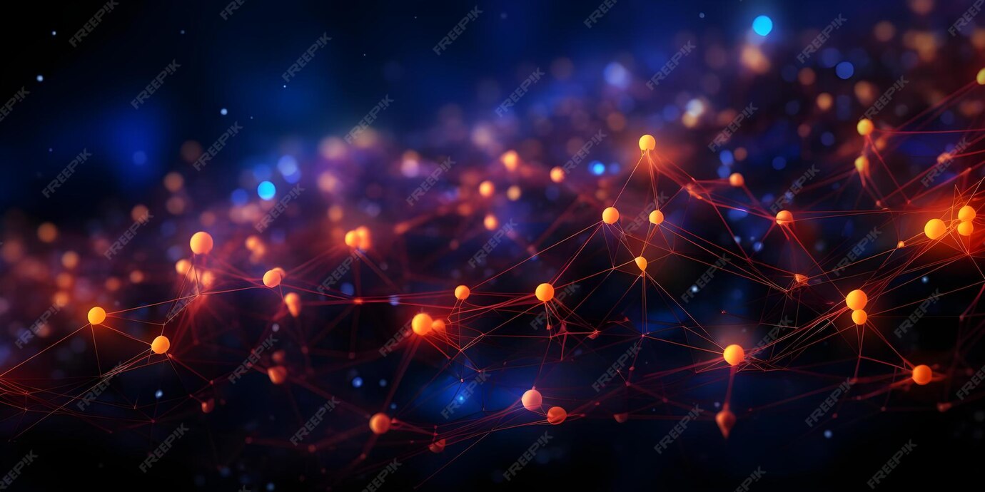 Digital Abstract Background with AI Neural Networks and Binary Data Elements Concept Abstract ...