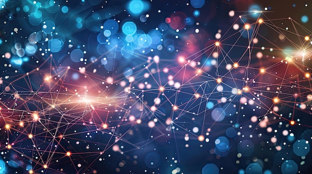 Premium Photo | Digital abstract background with interconnected nodes and data streams ...