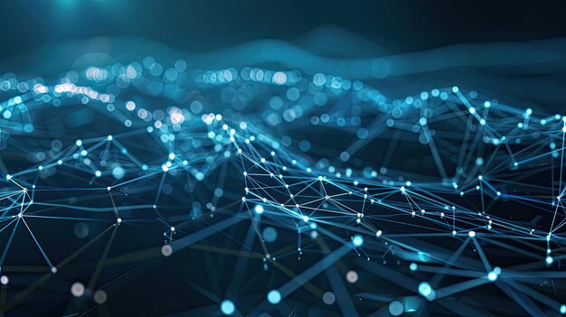 Premium Photo | Digital abstract background with interconnected nodes and data streams ...