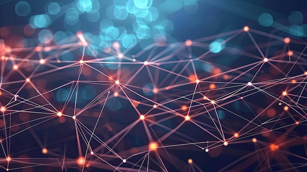 Premium Photo | Digital abstract background with interconnected nodes and data streams ...