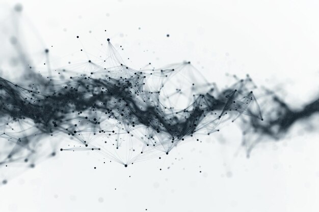 A digital artwork depicting a neural network in abstract form symbolizing artificial ...
