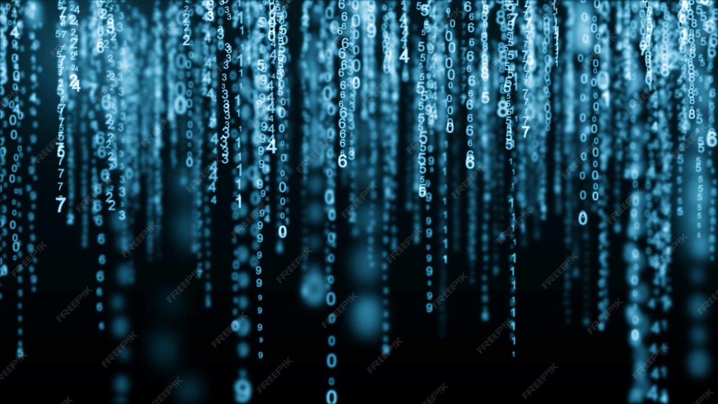 Premium Photo | Digital background blue matrix binary computer code hacker concept 3d rendering