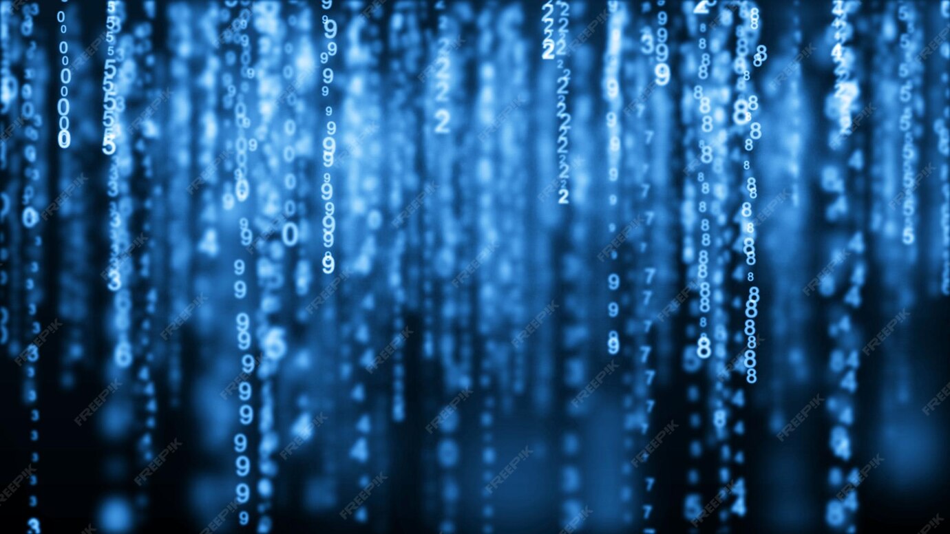 Premium Photo | Digital background blue matrix binary computer code hacker concept 3d rendering