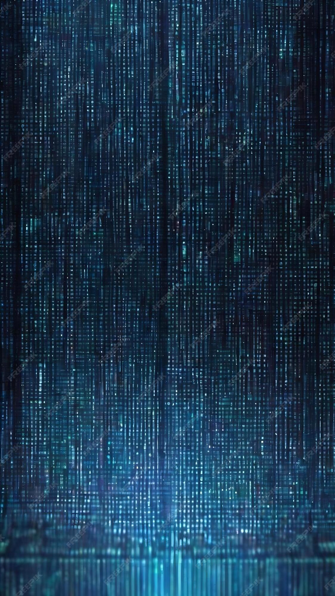 Premium Photo | Digital background blue matrix binary computer code hacker concept