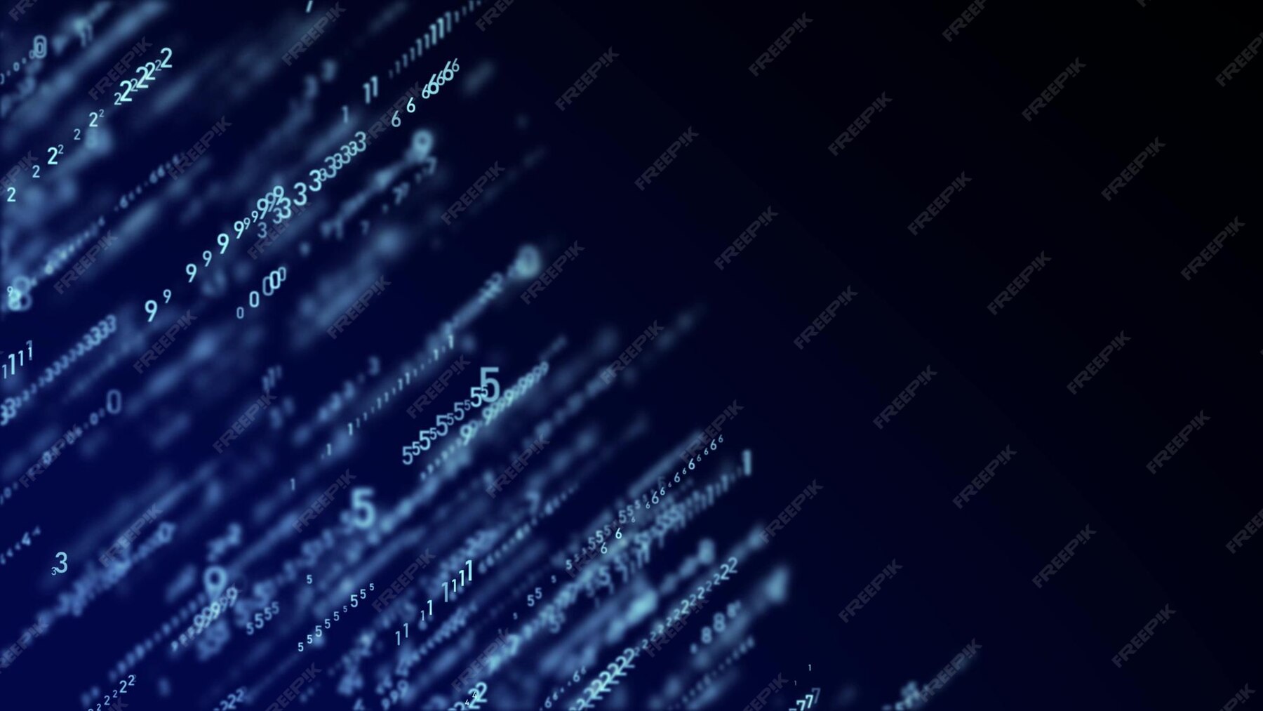 Premium Photo | Digital background blue matrix coding or hacking concept flow of random numbers ...