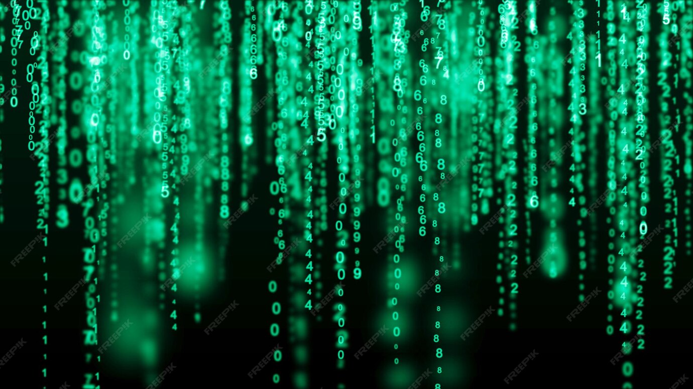 Premium Photo | Digital background green matrix binary computer code hacker concept 3d rendering