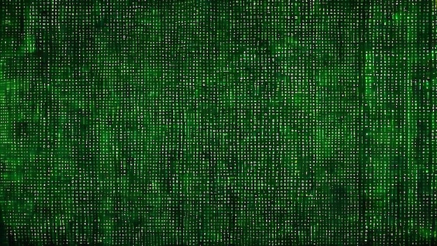 Digital Background Green Matrix Binary Computer Code Hacker Concept 3d Rendering Premium Ai