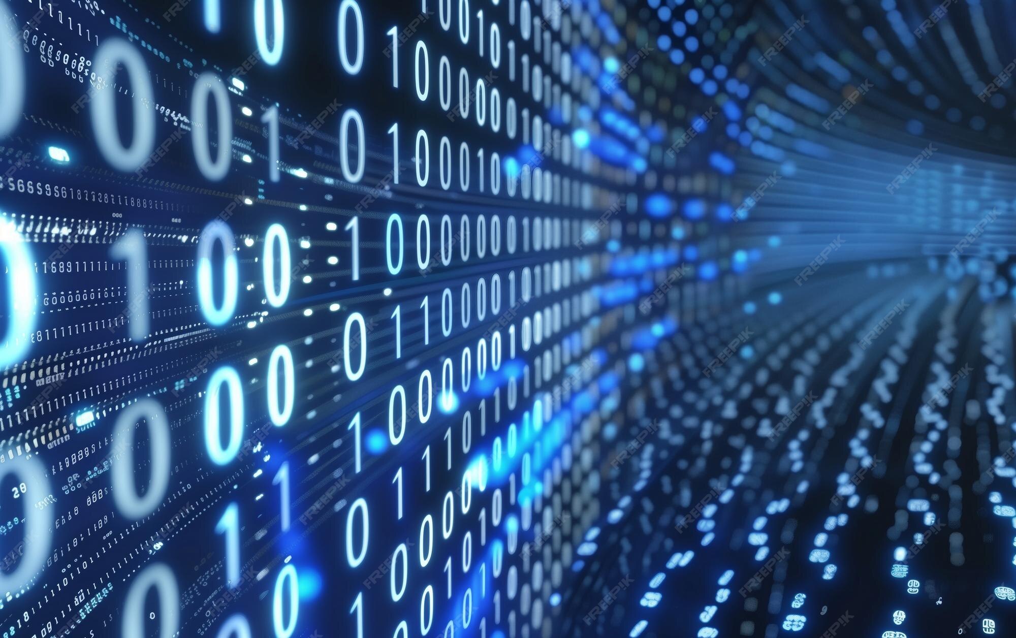 Premium Photo | Digital binary code background with numbers data technology or computer ...