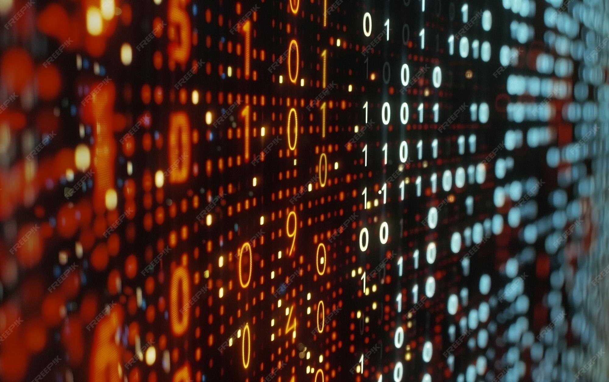 Digital binary code background with numbers data technology or computer engineering concepts ...