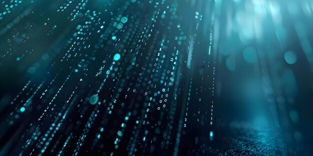 Premium Photo Digital Binary Code Falling On Screen In Abstract