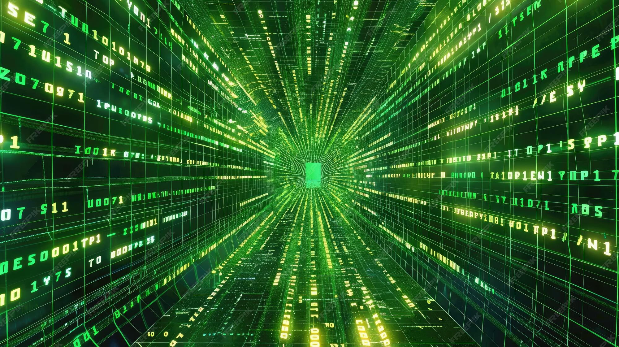 Premium Photo | Digital binary code matrix background 3D rendering of a scientific technology ...