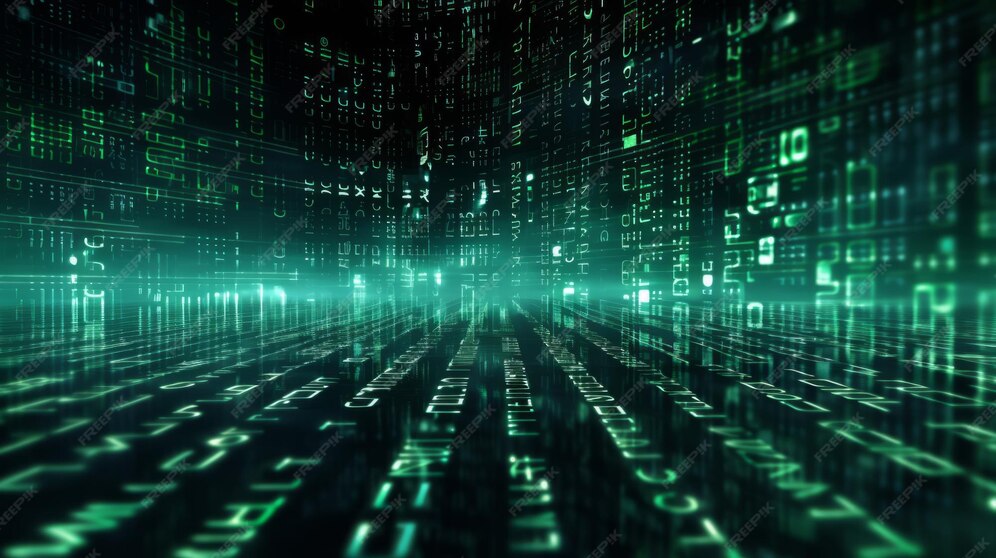 Premium Photo | Digital binary code matrix background 3D rendering of a scientific technology ...