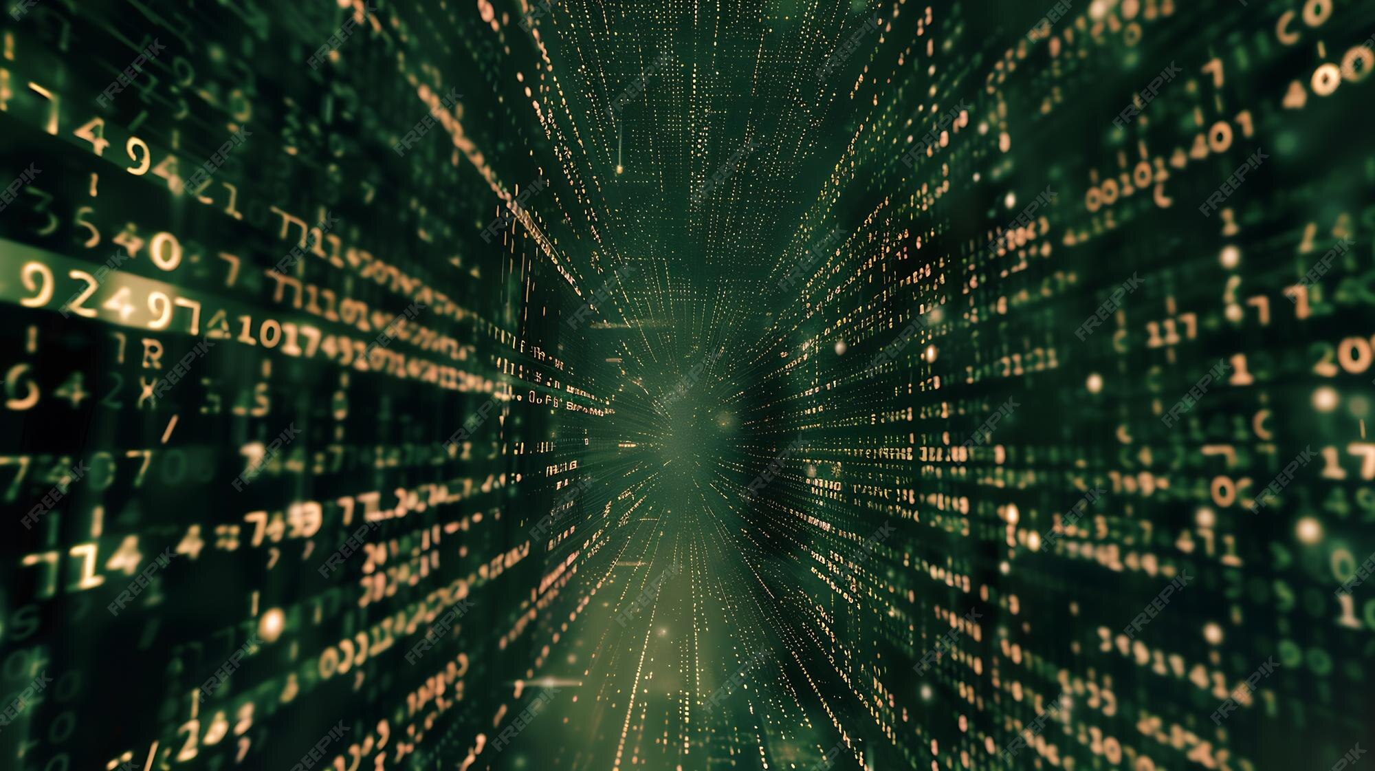 Premium Photo Digital Binary Code Matrix Background 3d Rendering Of A