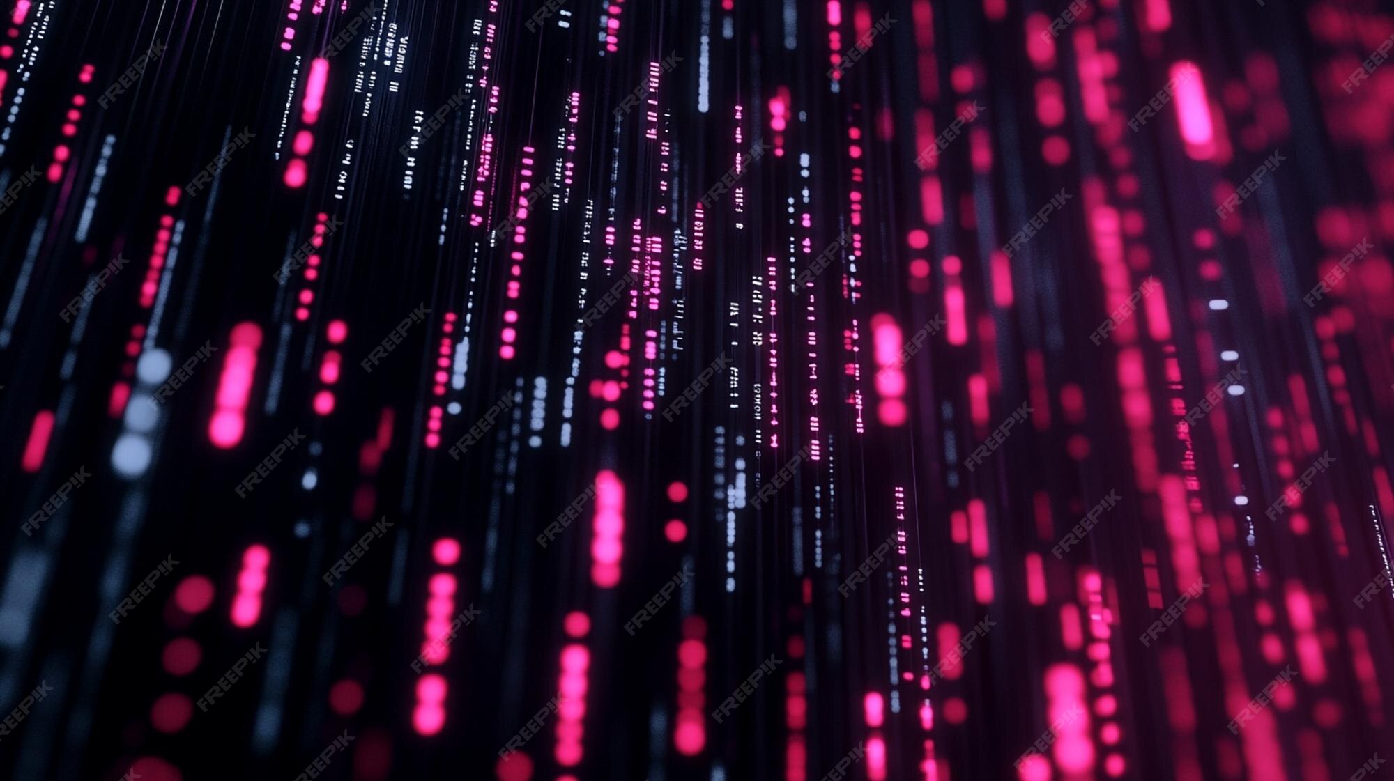 Digital Binary Code Matrix Background Representing Data Connectivity