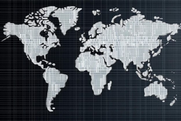 Digital binary code world map | Premium AI-generated image Digital binary code world map | Premium AI-generated image