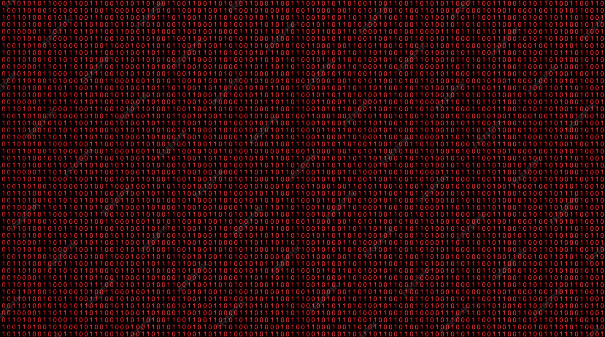 Premium Photo Digital Binary Data Abstract Technology Binary Code Red Binary Coding Background