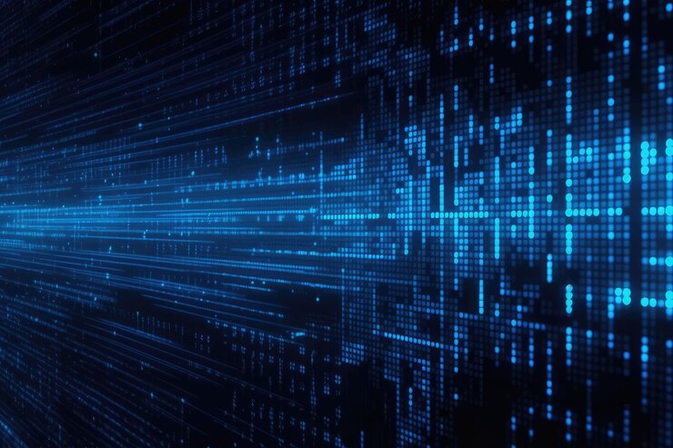 Premium AI Image | Digital binary data streaming binary code background Matrix background with ...