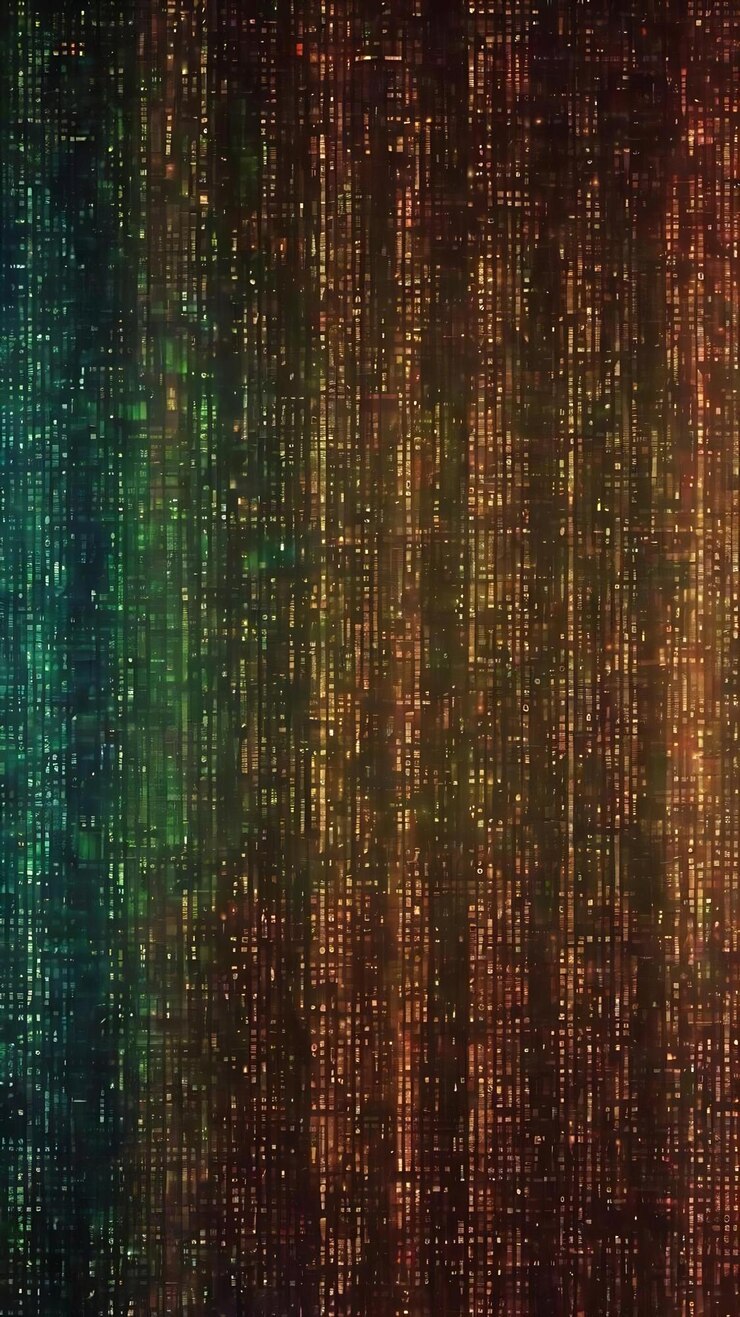 Premium AI Image | Digital binary data streaming code matrix background concept programming ...