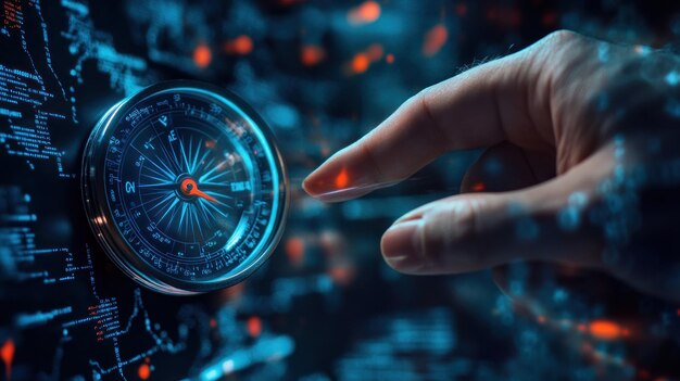 Digital Compass Navigating the Future | Premium AI-generated image Digital Compass Navigating the Future | Premium AI-generated image