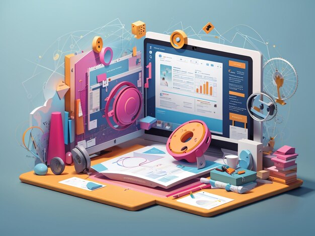 Premium AI Image | Digital Dimensions 3D Web Development and UIUX ... Premium AI Image | Digital Dimensions 3D Web Development and UIUX ...