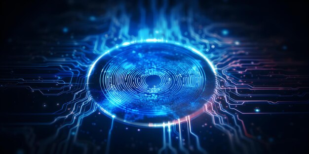 Premium Photo Digital Fingerprint Within Matrix Of Code Biometric Scan For Secure Access