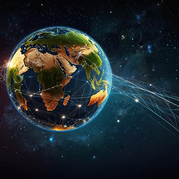 Digital Global Network Connectivity Visualization | Premium AI ... Digital Global Network Connectivity Visualization | Premium AI ...