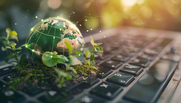 Premium Photo | Digital globe illuminating the green world a fusion of ... Premium Photo | Digital globe illuminating the green world a fusion of ...