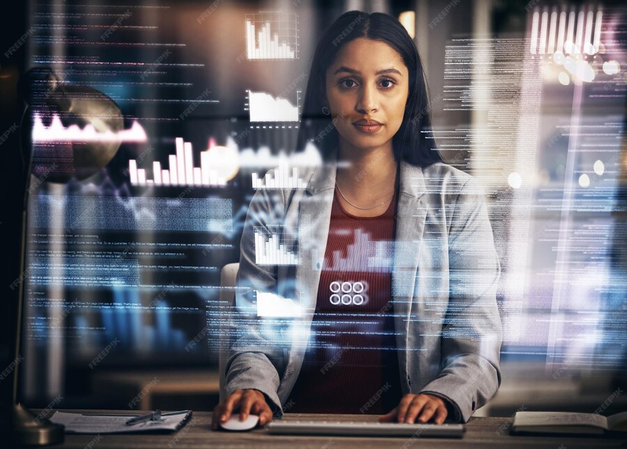 Premium Photo | Digital it technician or software developer coding user ...