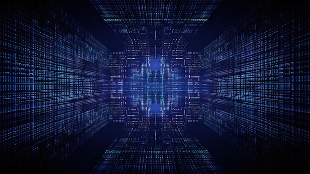 Premium AI Image | Digital Matrix Background with the Theme of ... Premium AI Image | Digital Matrix Background with the Theme of ...