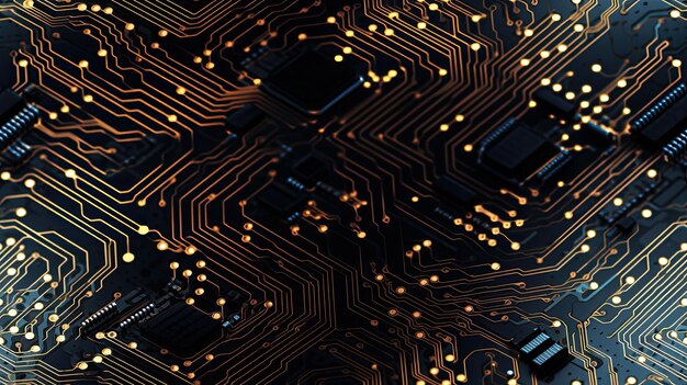 Premium Photo | A digital microcircuit presenting a background ... Premium Photo | A digital microcircuit presenting a background ...