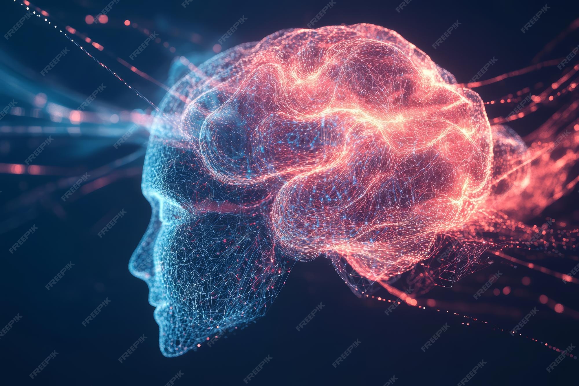 Digital Neural Network Visualizing Human Brain Activity | Premium AI ... Digital Neural Network Visualizing Human Brain Activity | Premium AI ...