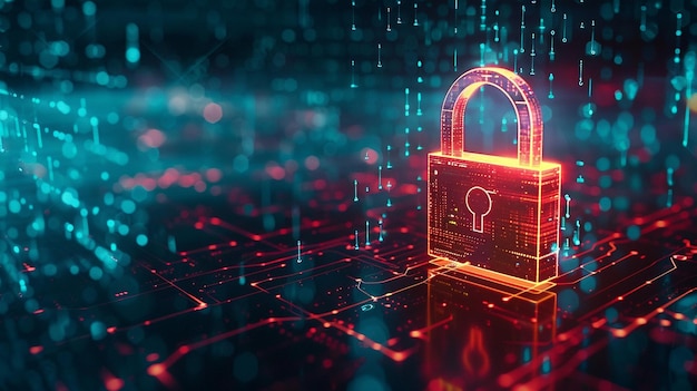 Premium Photo | Digital Padlock Cybersecurity Concept on Digital Background Premium Photo | Digital Padlock Cybersecurity Concept on Digital Background