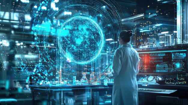 A digital representation of quantum computing with energy pulses and complex algorithms ...