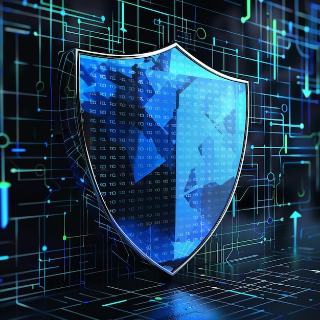 Premium Photo | A digital shield protecting personal data icons Premium Photo | A digital shield protecting personal data icons