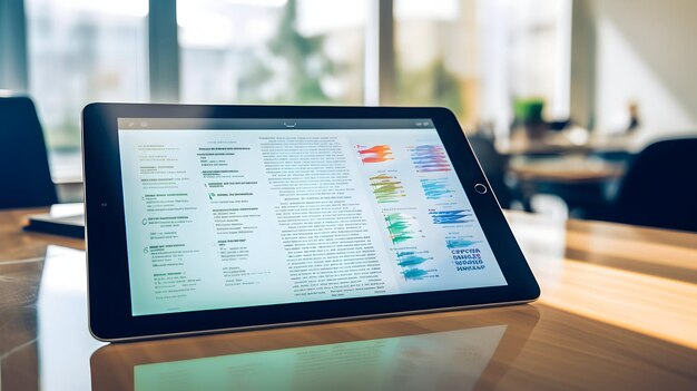 Premium Photo | A digital tablet displaying a collaborative document Premium Photo | A digital tablet displaying a collaborative document
