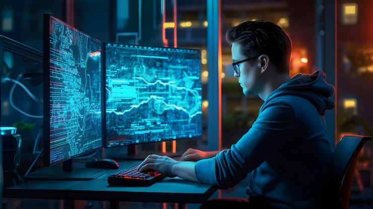 Premium Photo | Digital technology software development concept coding ...