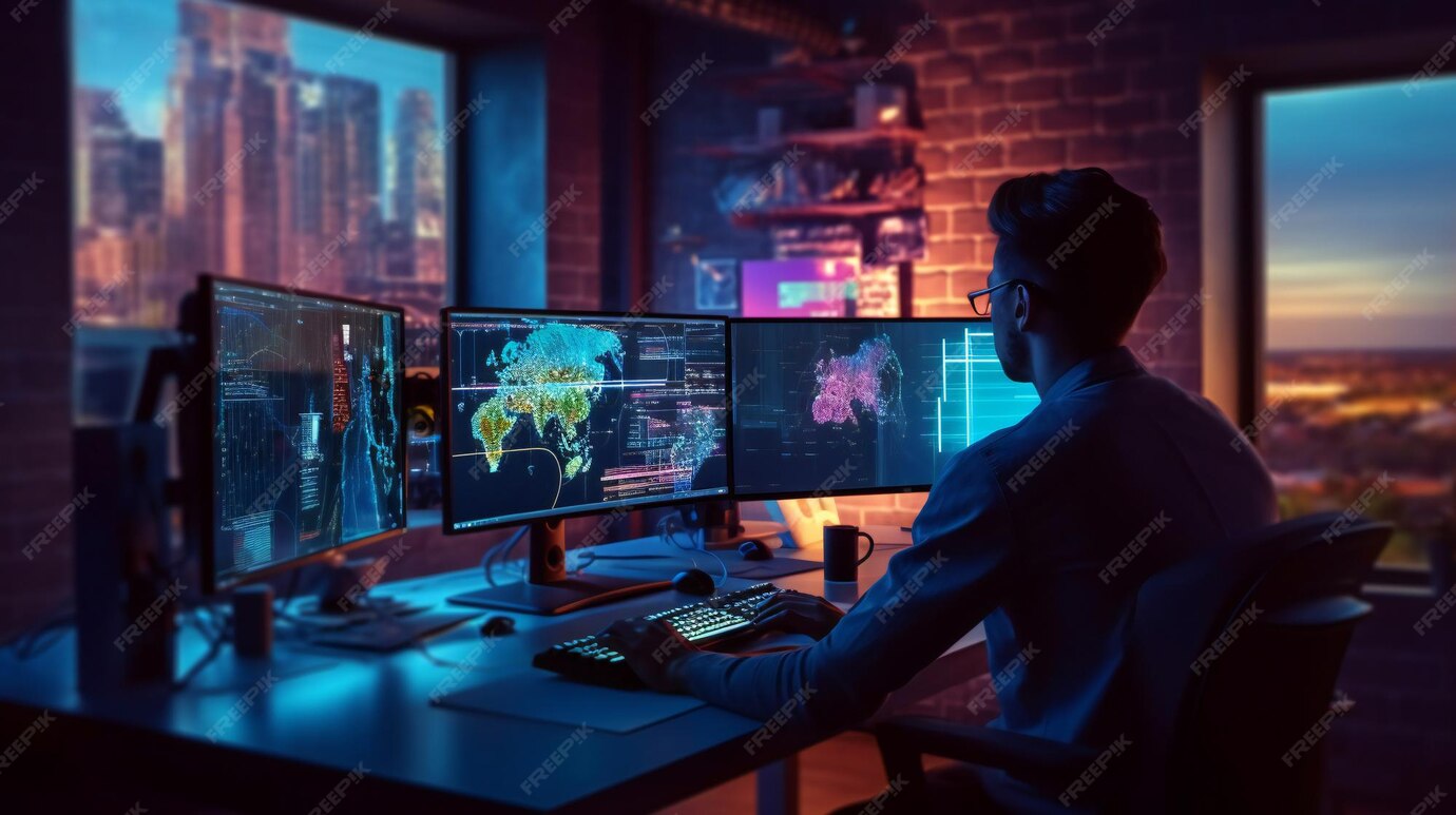 Premium Photo Digital Technology Software Development Concept Coding Programmer Software