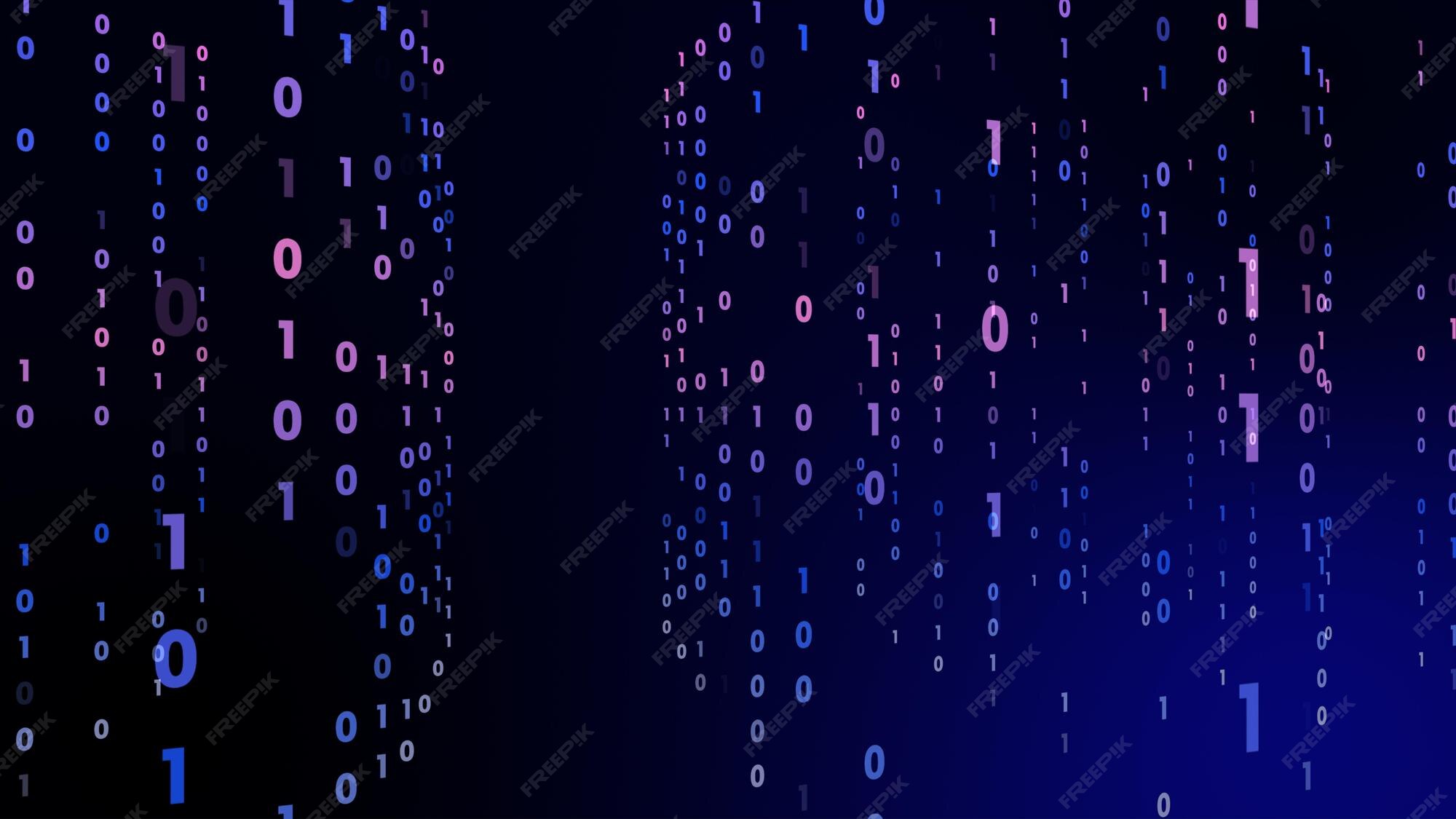 Premium Photo | Digital technology with binary digits light path in ...