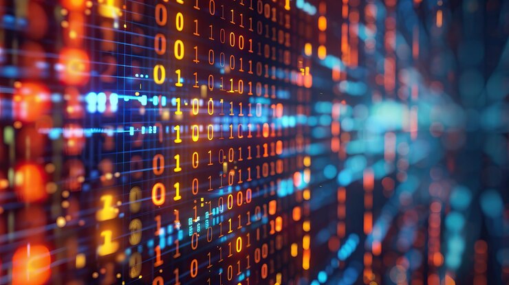 Premium Photo | Digital transformation concept Binary code Programming ...