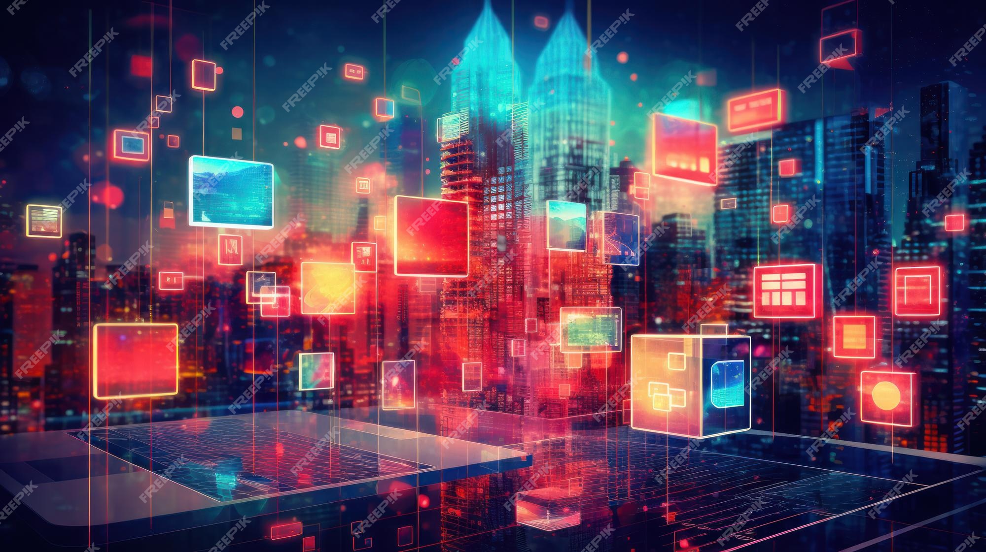 Premium AI Image | digital_transformation_concept_in_business_disruption Premium AI Image | digital_transformation_concept_in_business_disruption
